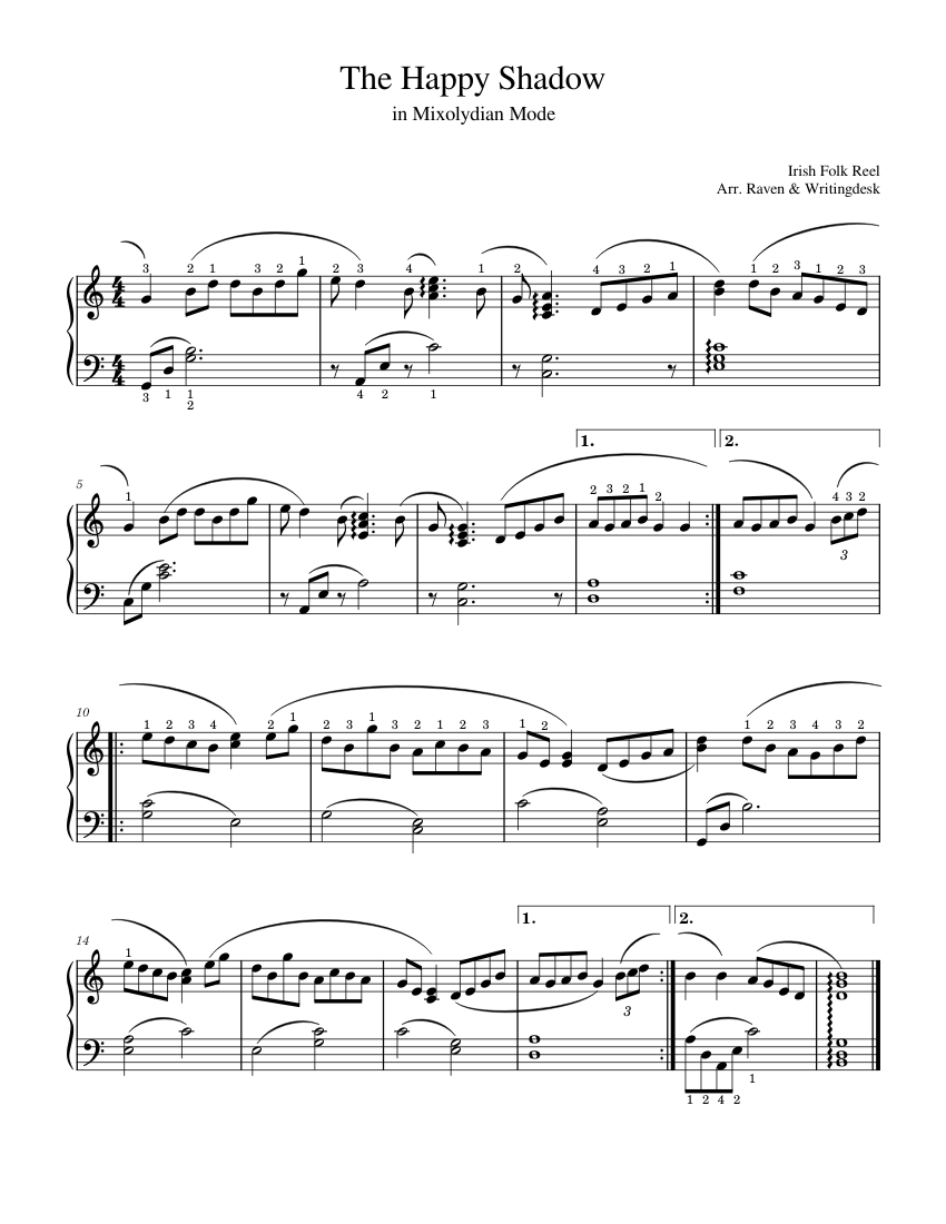 The Happy Shadow Sheet music for Harp (Solo) | Musescore.com