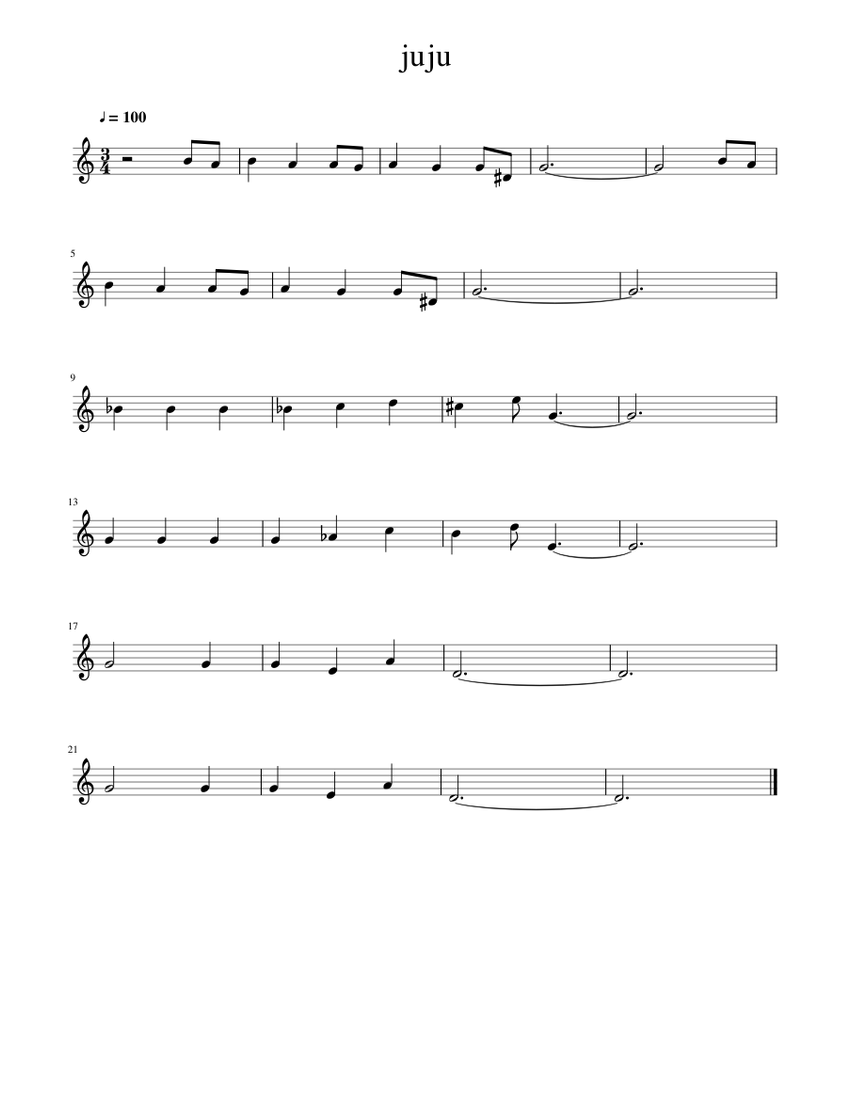 juju Sheet music for Piano (Solo) Easy | Musescore.com