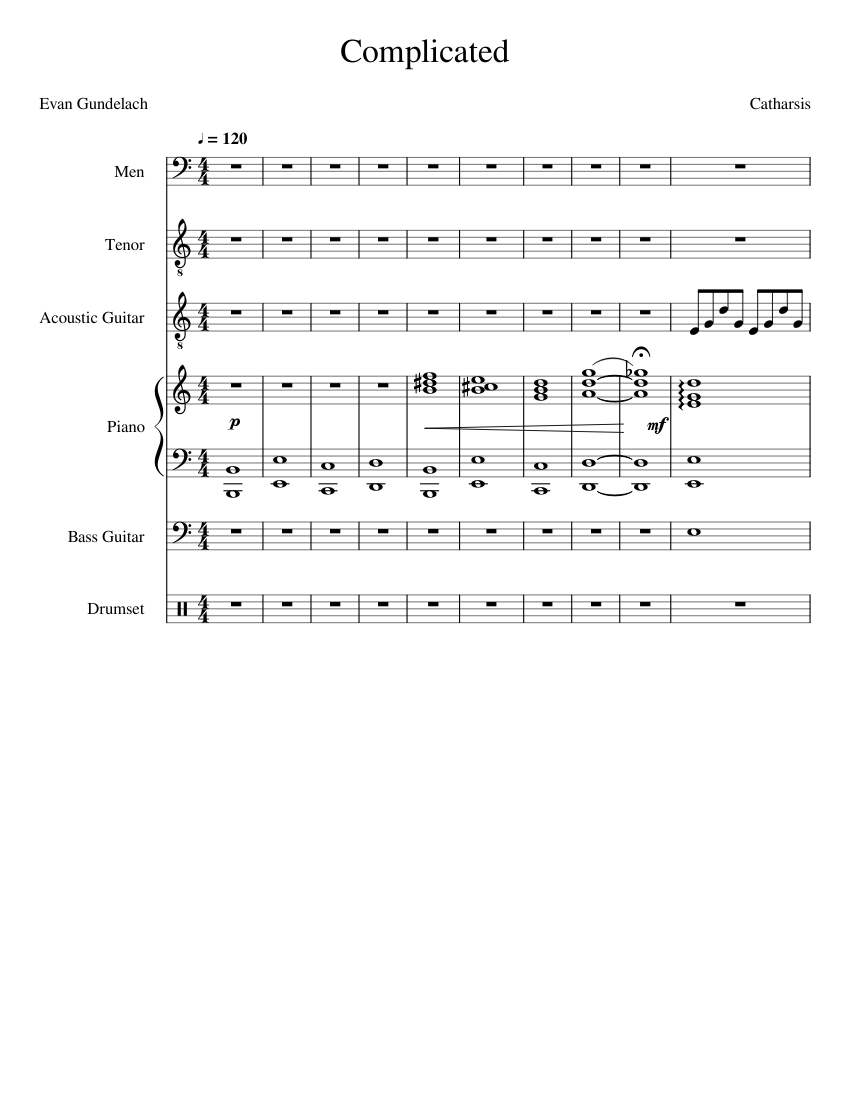 Confused Sheet music for Piano, Tenor, Male, Guitar & more instruments ...