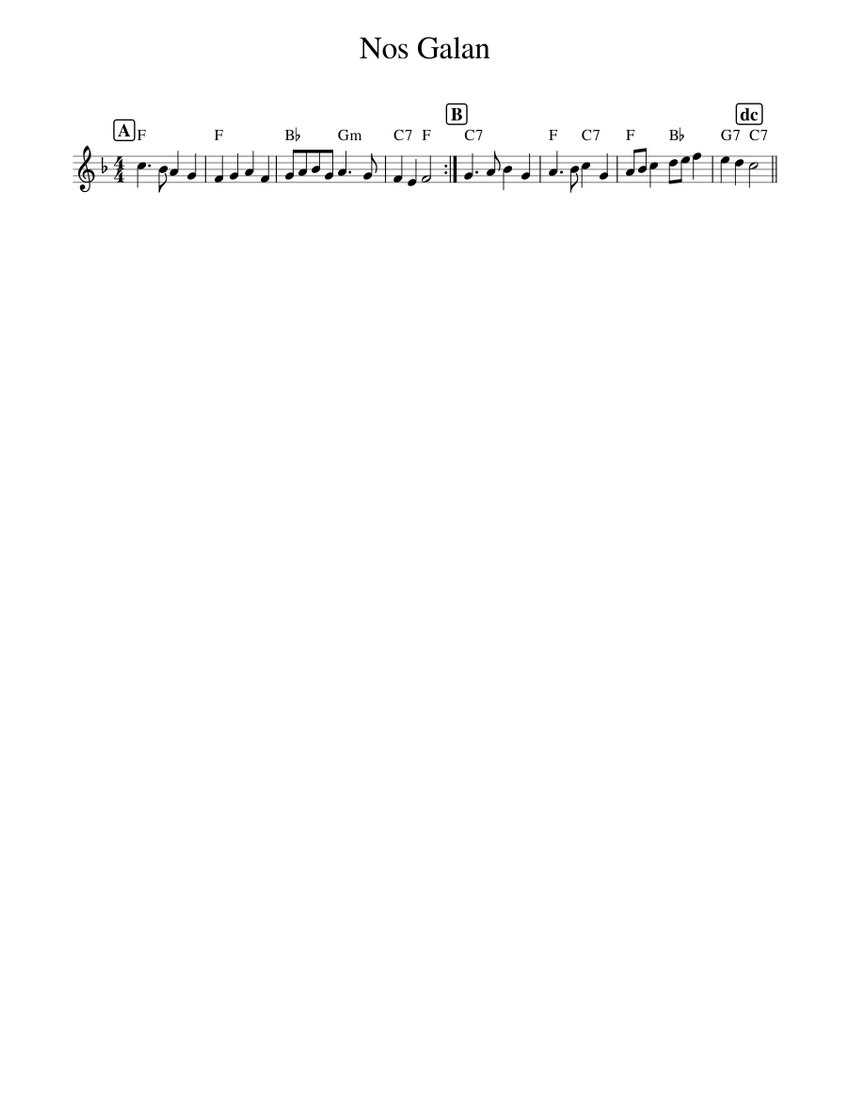Nos Galan Sheet music for Piano (Solo) Easy | Musescore.com