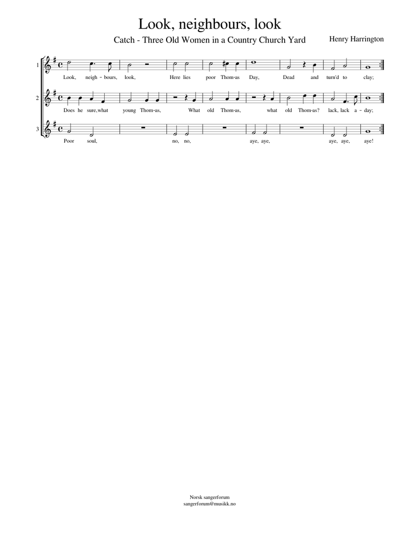 Look, neighbours, look - piano tutorial