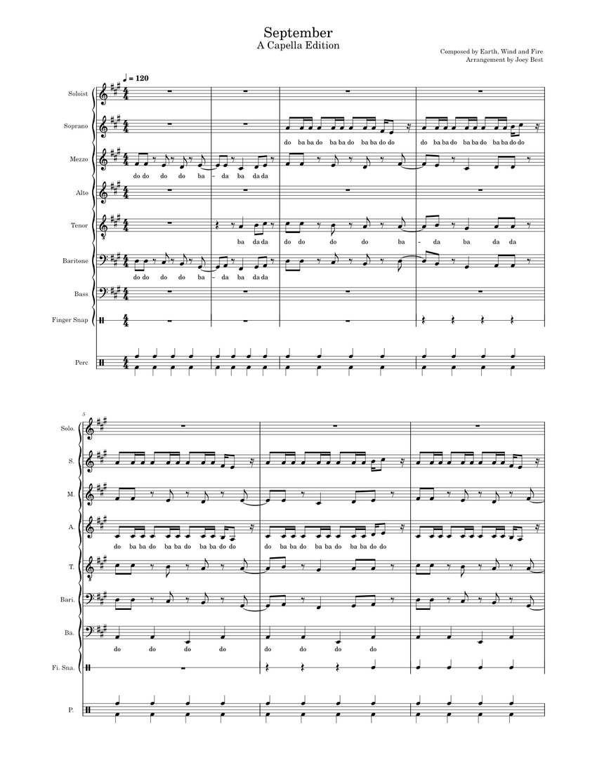 September – Earth, Wind & Fire September Sheet Music for Piano, Violin ...