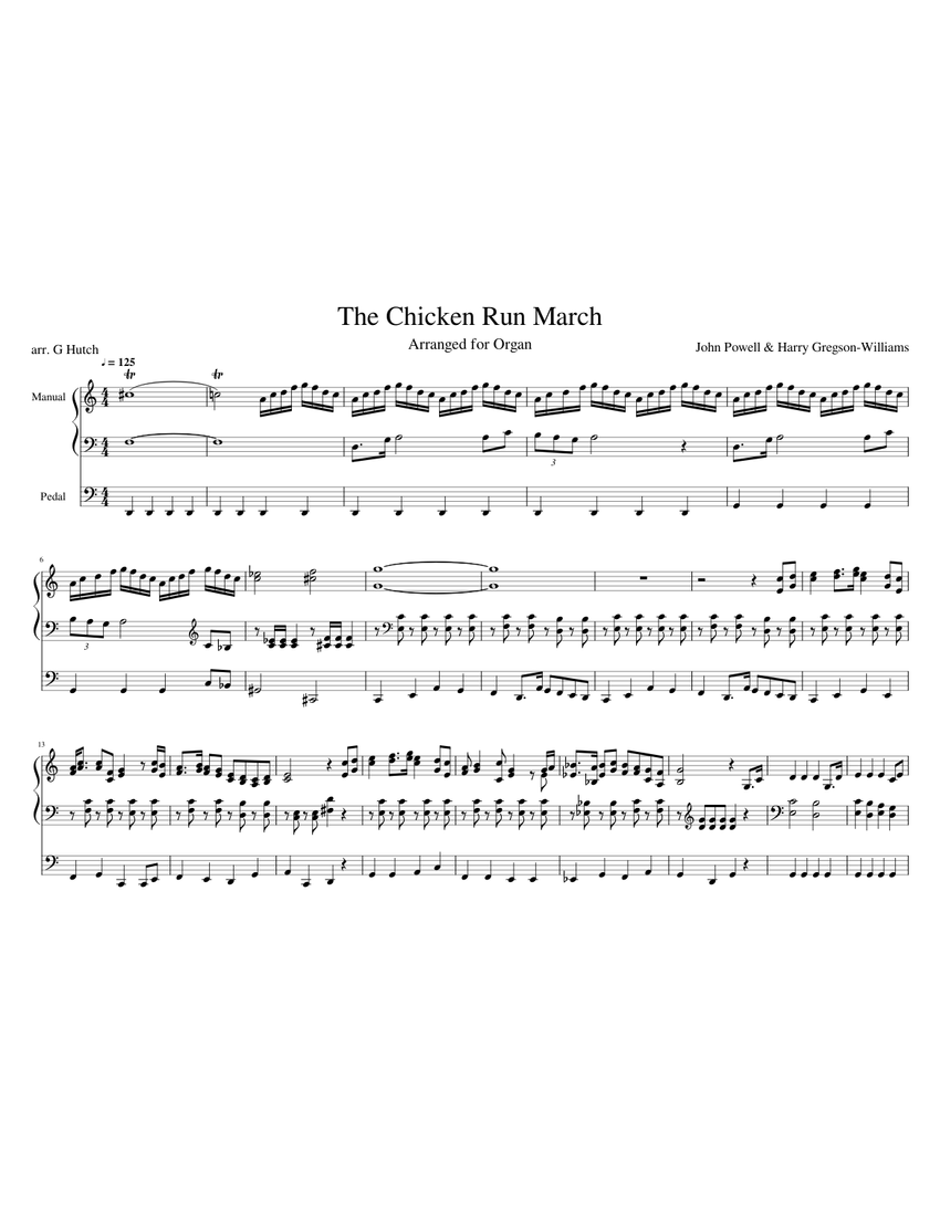 The Chicken Run March Sheet Music for Piano (Solo) | MuseScore.com