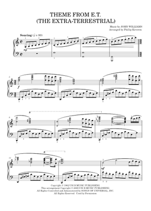 Theme from E.T. (The Extra-Terrestrial) – John Williams Sheet Music for ...