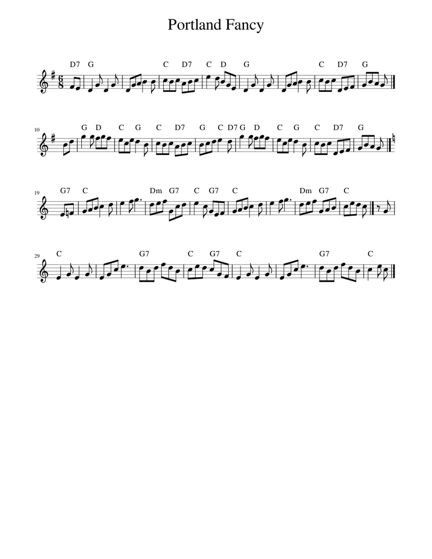 Portland Fancy Sheet music for Piano (Solo) Easy | Musescore.com