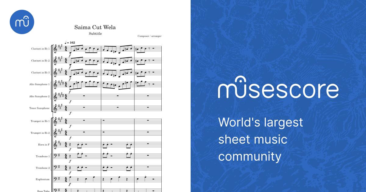 Saima Cut Wela Sheet music for Trombone, Tuba, Saxophone alto ...