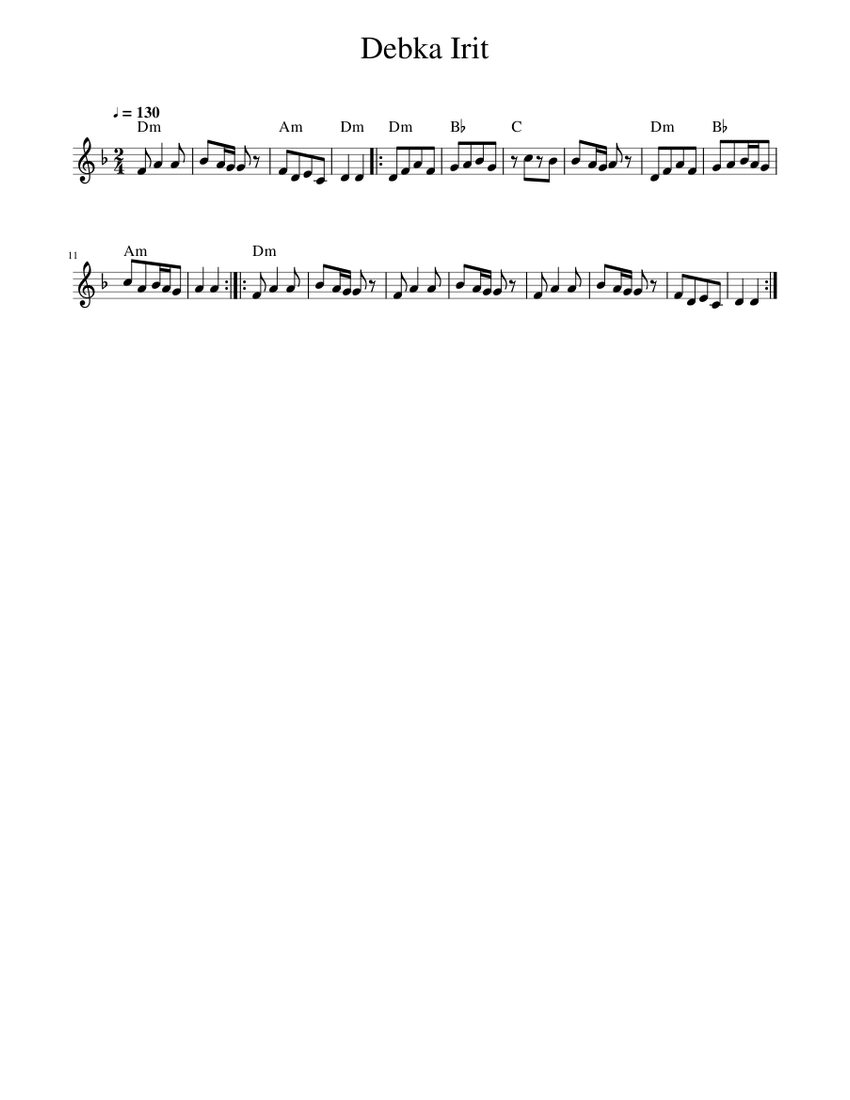 Debka Irit Sheet music for Piano (Solo) Easy | Musescore.com