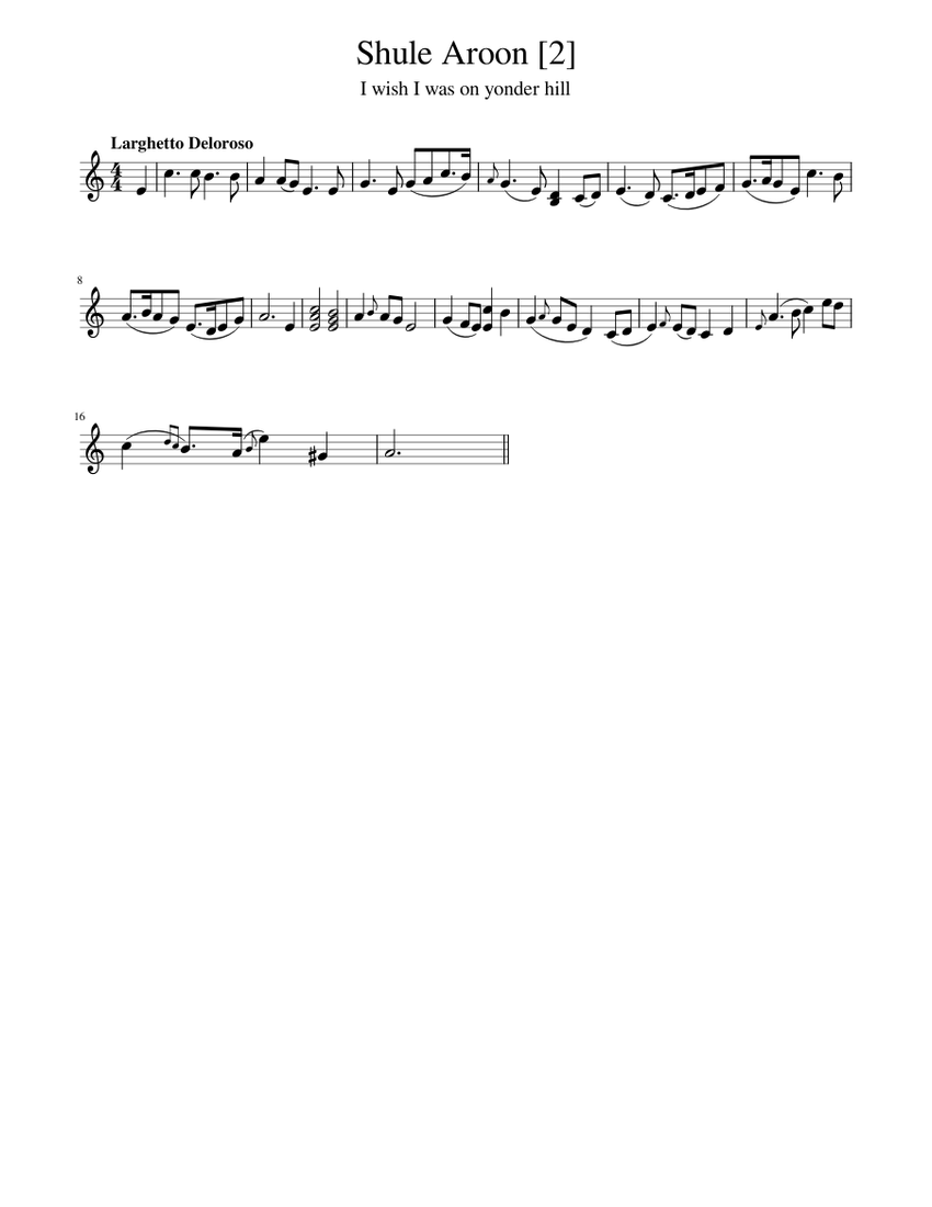 Shule Aroon Sheet Music for Piano (Solo) easy | MuseScore.com