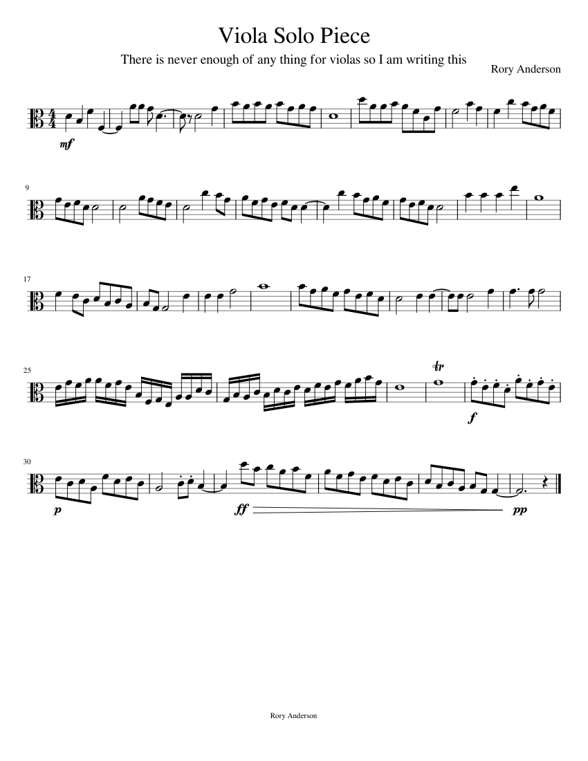 Viola_Solo_Piece Sheet Music for Viola (Solo) | MuseScore.com