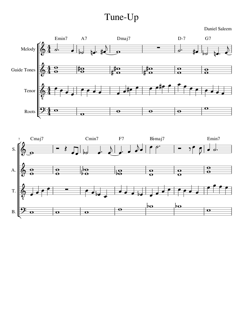 Tune Up Sheet music for Soprano, Alto, Tenor, Bass voice (Choral ...