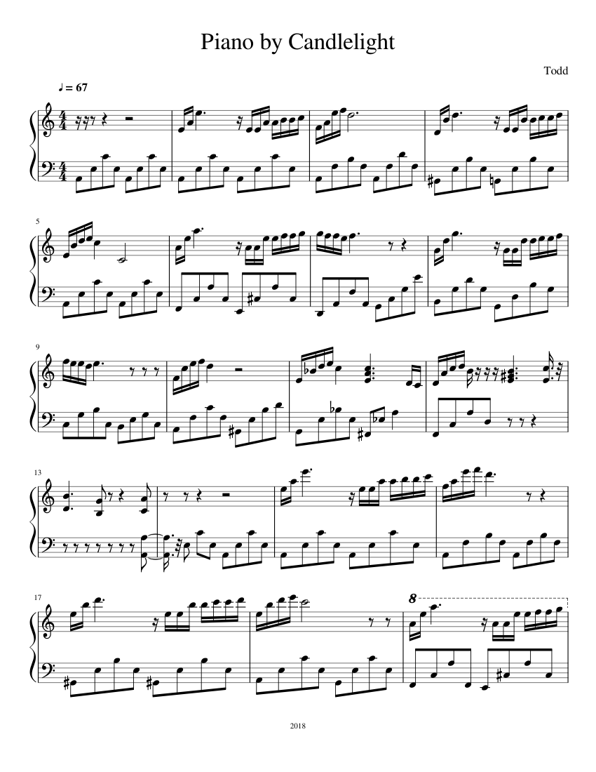 Piano by Candlelight Sheet music for Piano (Solo) | Musescore.com