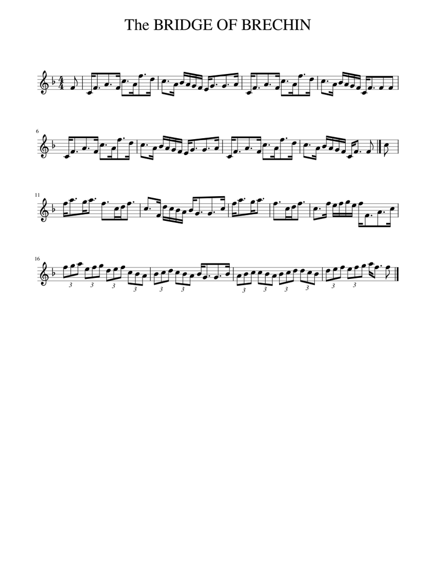 The BRIDGE OF BRECHIN Sheet music for Piano (Solo) | Musescore.com