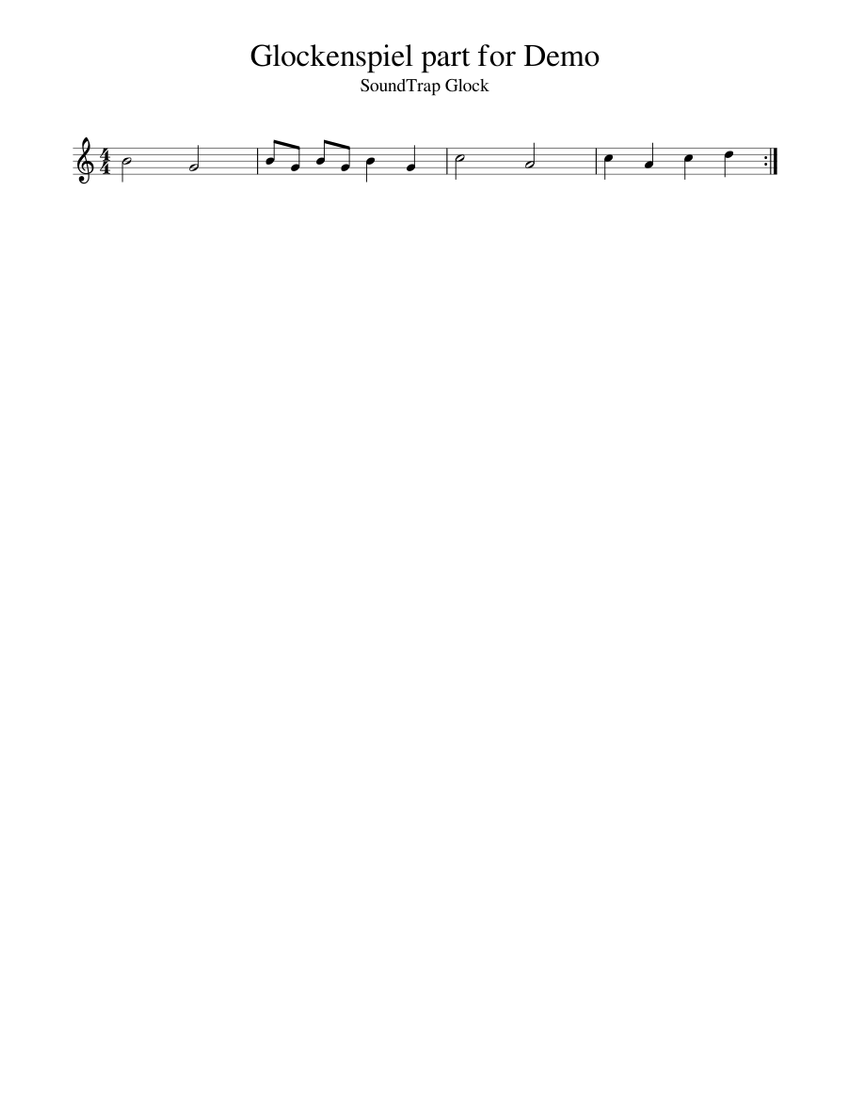 Glockenspiel part for Demo Sheet music for Glockenspiel (Solo ...