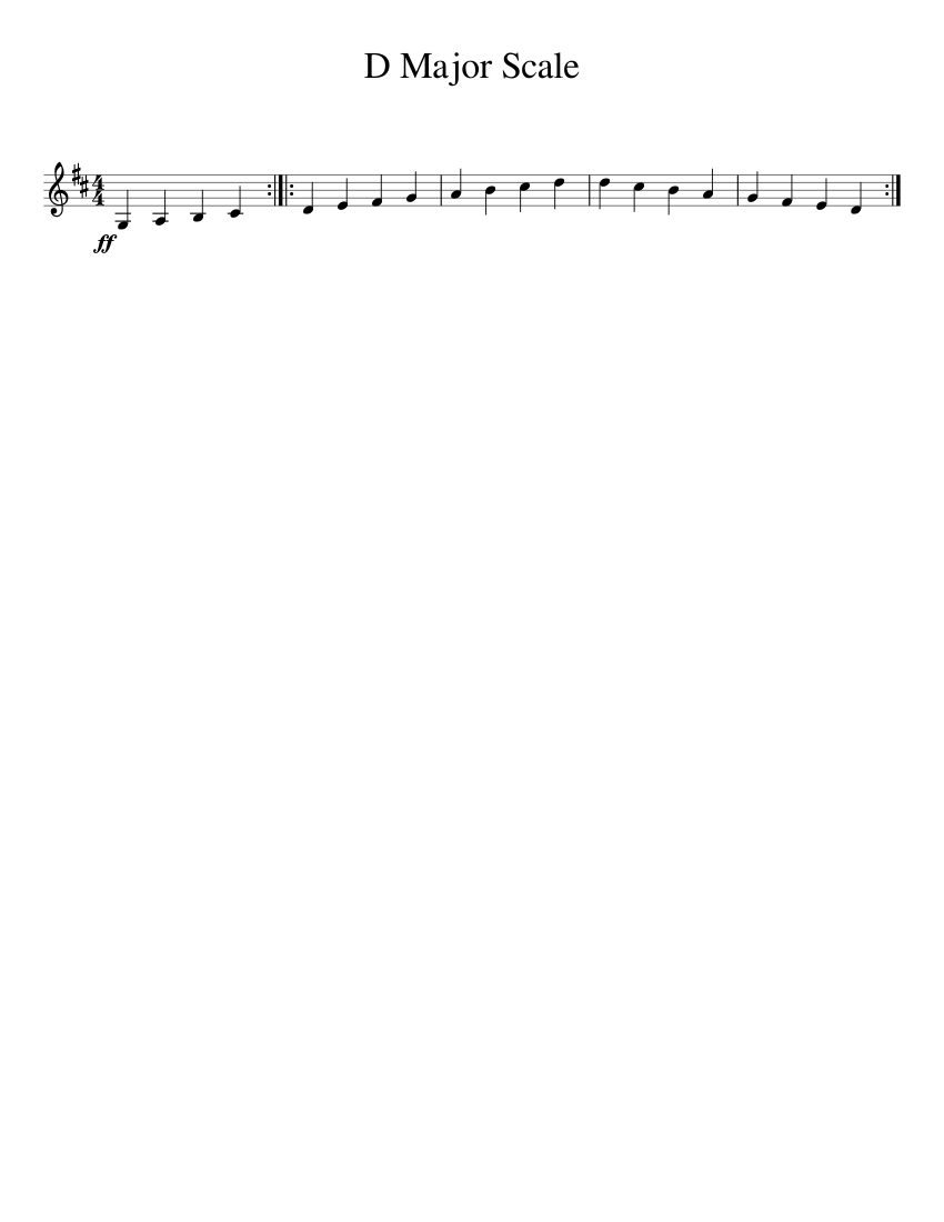 D Major Scale Sheet music for Trumpet in c (Solo) | Musescore.com