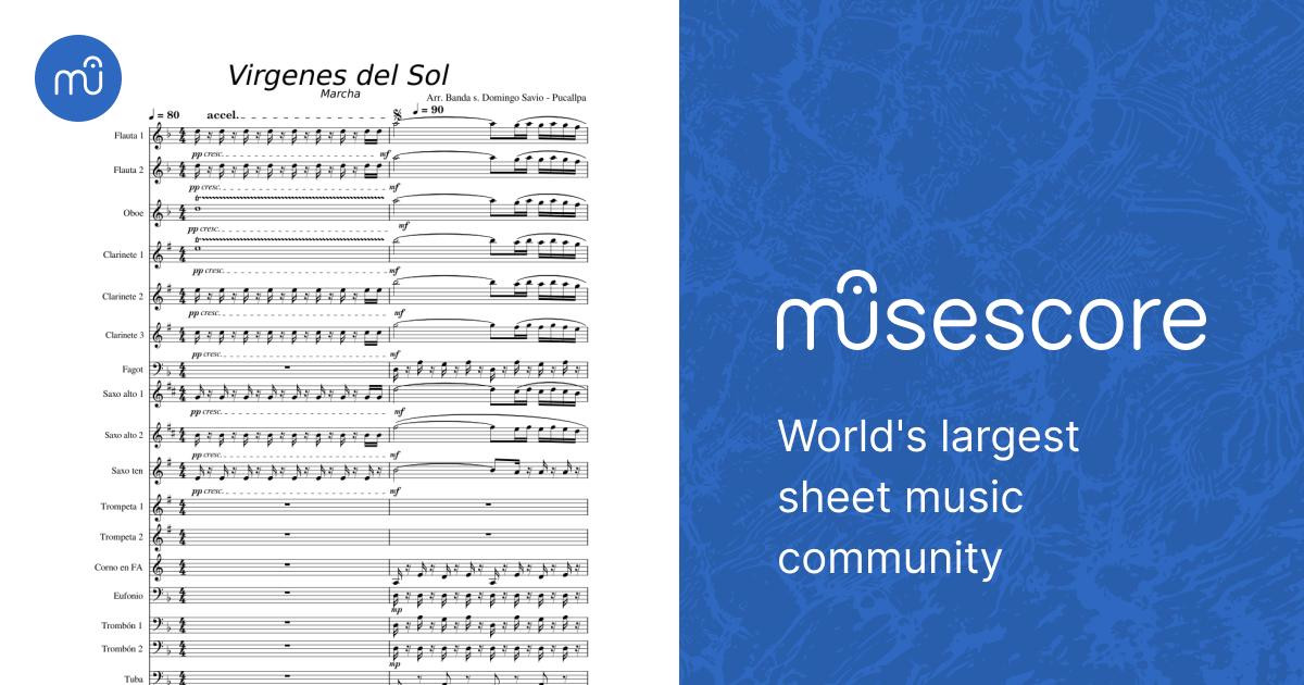 Vírgenes del Sol – Jorge Bravo de Rueda Virgenes del Sol Sheet Music ...
