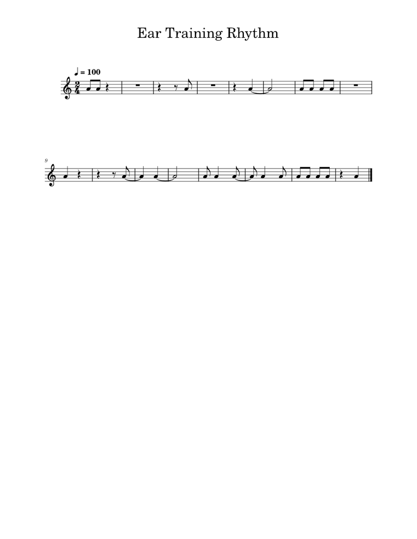 Ear_Training_Rhythm Sheet music for Piano (Solo) Easy | Musescore.com