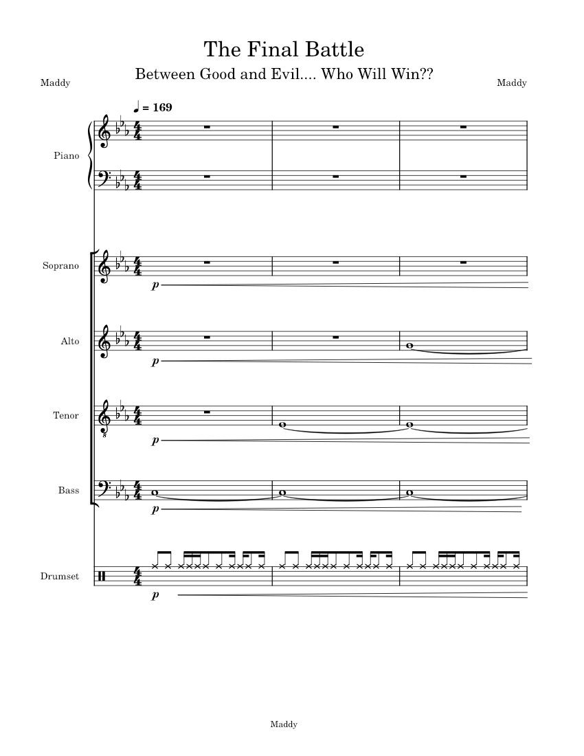 The Final Battle Sheet music for Piano, Soprano, Alto, Tenor & more ...