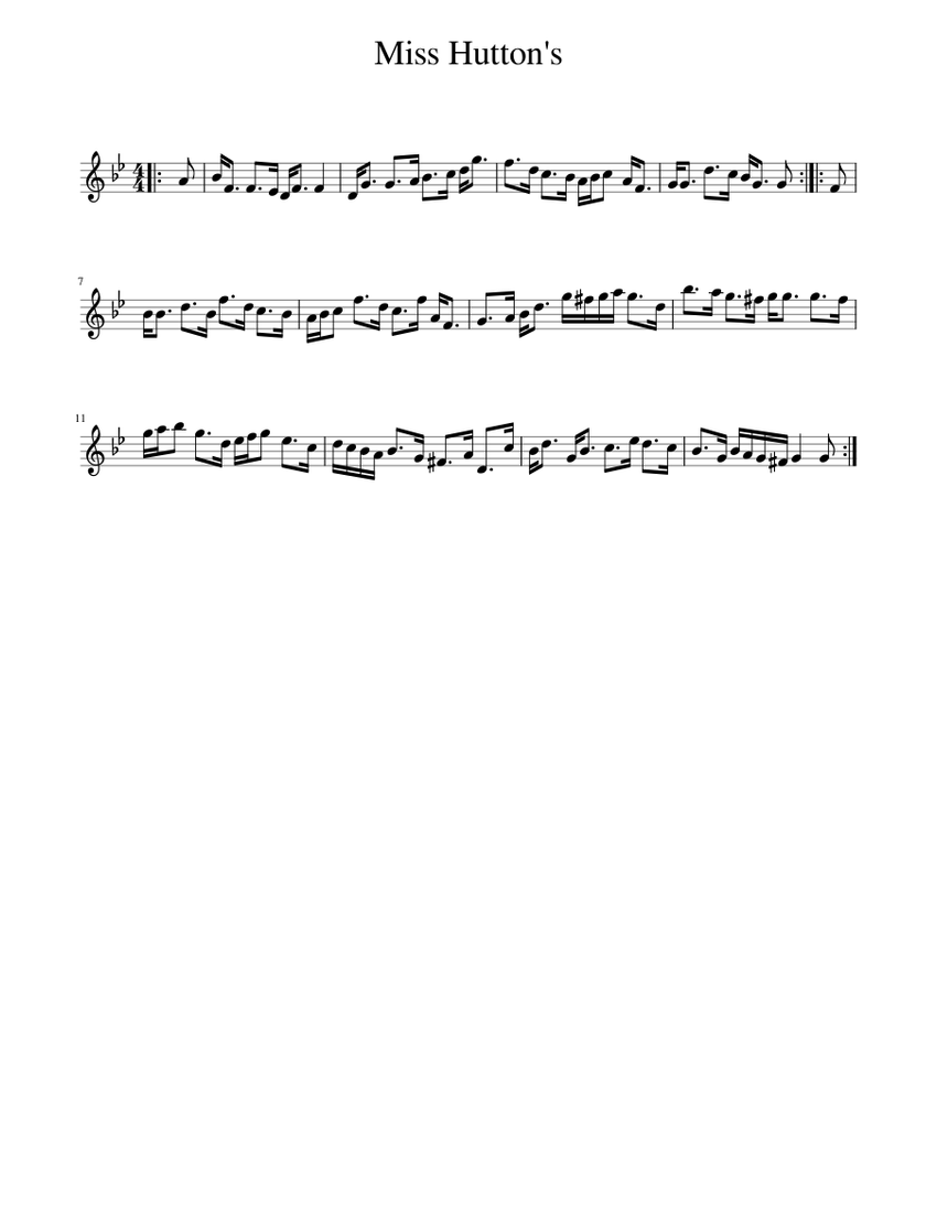 Miss Hutton's Sheet music for Piano (Solo) Easy | Musescore.com