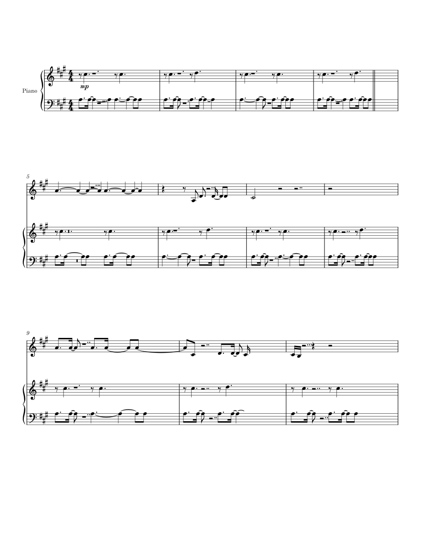 I lived – OneRepublic Sheet music for Piano, Vocals (Piano-Voice ...
