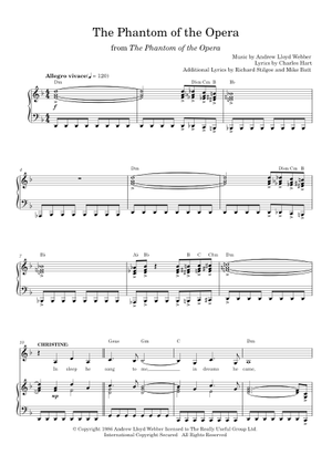 Play Official version of The phantom of the opera Sheet Music by Andrew ...