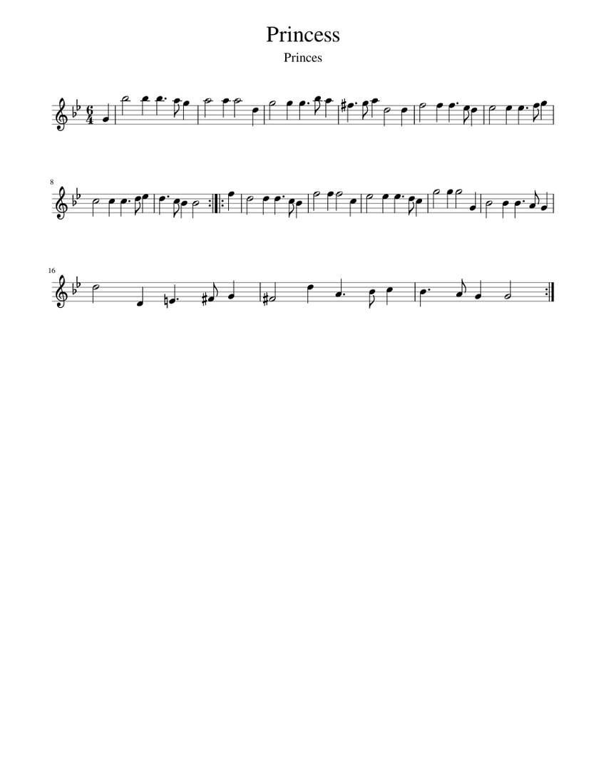 Princess Sheet music for Piano (Solo) | Musescore.com
