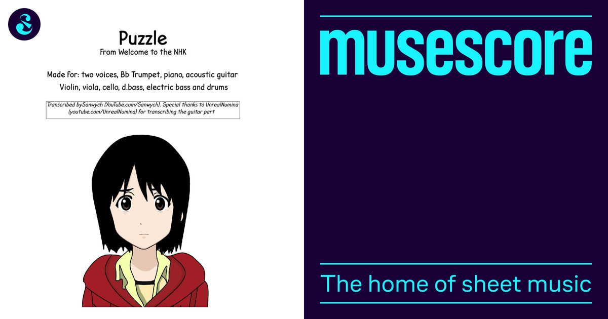 Welcome to the NHK Opening - Puzzle Sheet music for Piano, Saxophone ...