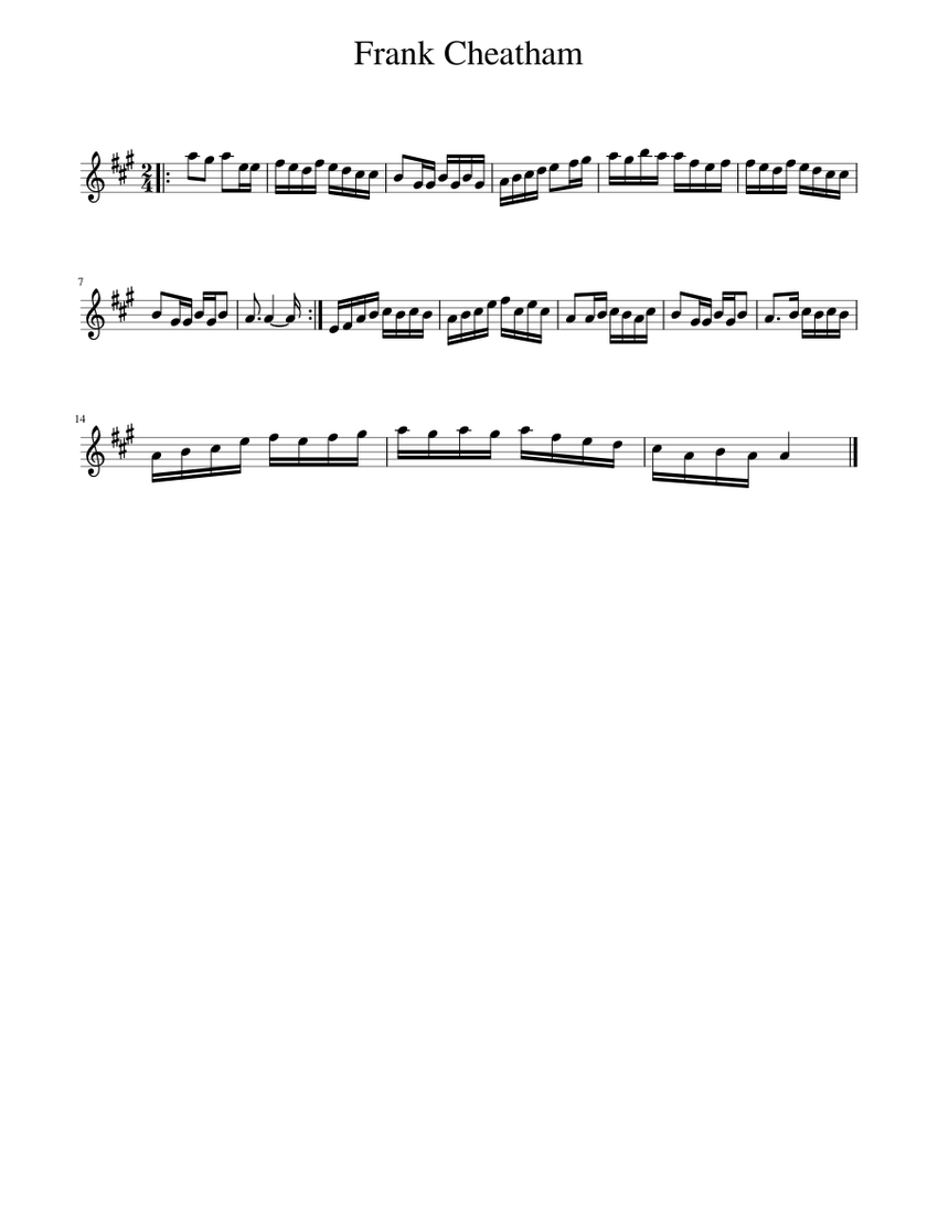 Frank Cheatham Sheet music for Piano (Solo) Easy | Musescore.com