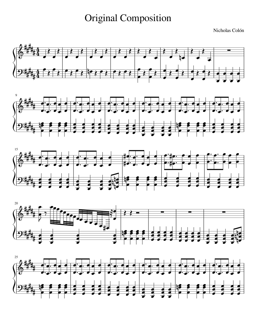 Original Composition Sheet music for Piano (Solo) | Musescore.com