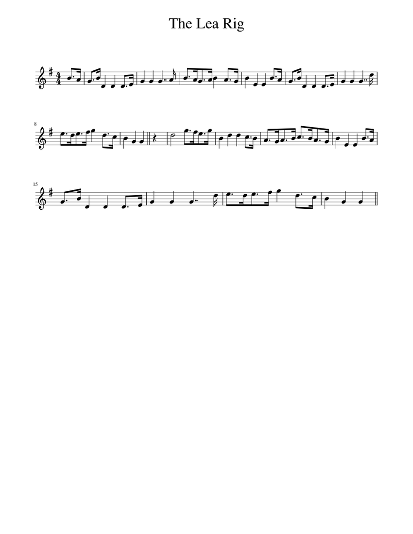 The Lea Rig Sheet music for Piano (Solo) Easy | Musescore.com