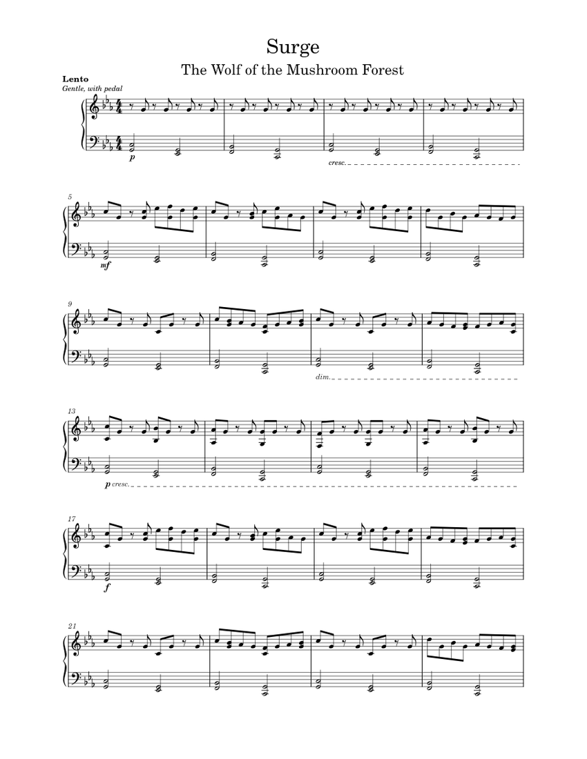 Surge Sheet music for Piano (Solo) | Musescore.com
