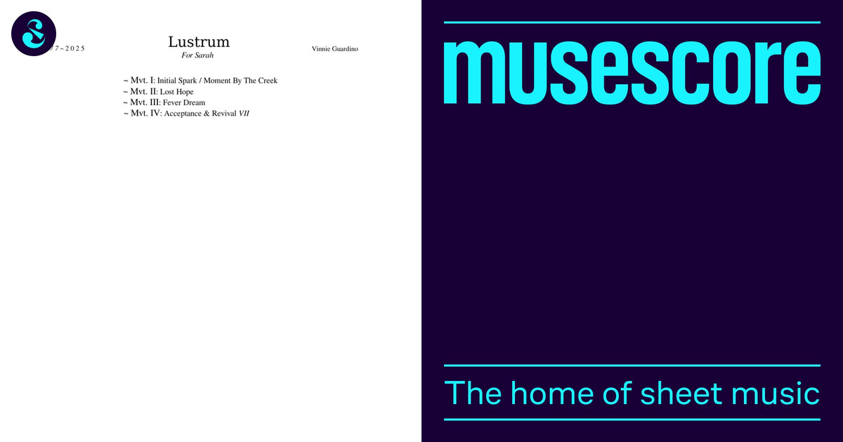 Lustrum Sheet music for Piano, Soprano, Alto, Tenor & more instruments ...