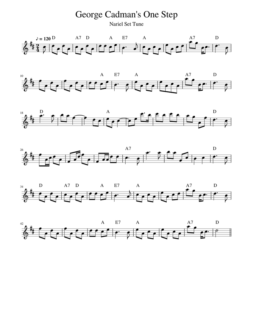 George Cadman's One Step Sheet music for Piano (Solo) Easy | Musescore.com