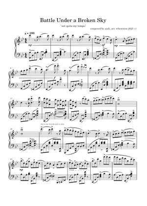 BATTLE UNDER A BROKEN SKY – AZALI Sheet Music for Piano (Solo ...