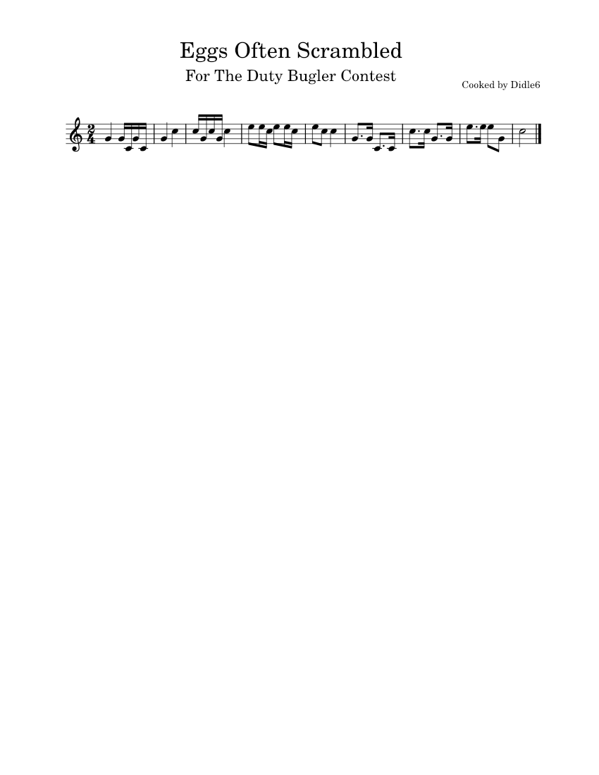 Eggs Often Scrambled | Bugle Call Sheet music for Trumpet in b-flat ...