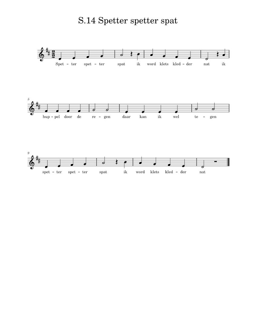 S.14_Spetter_spetter_spat Sheet music for Piano (Solo) | Musescore.com