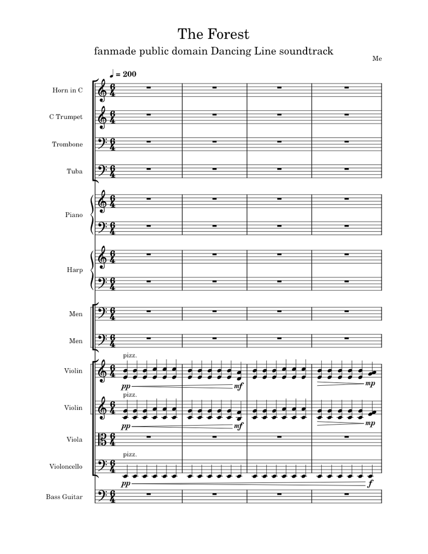 The Forest Sheet music for Piano, Trombone, Tuba, Male & more ...