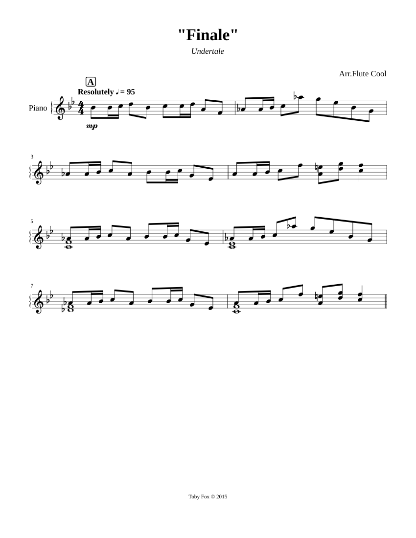 Finale Sheet music for Piano (Solo) Easy | Musescore.com