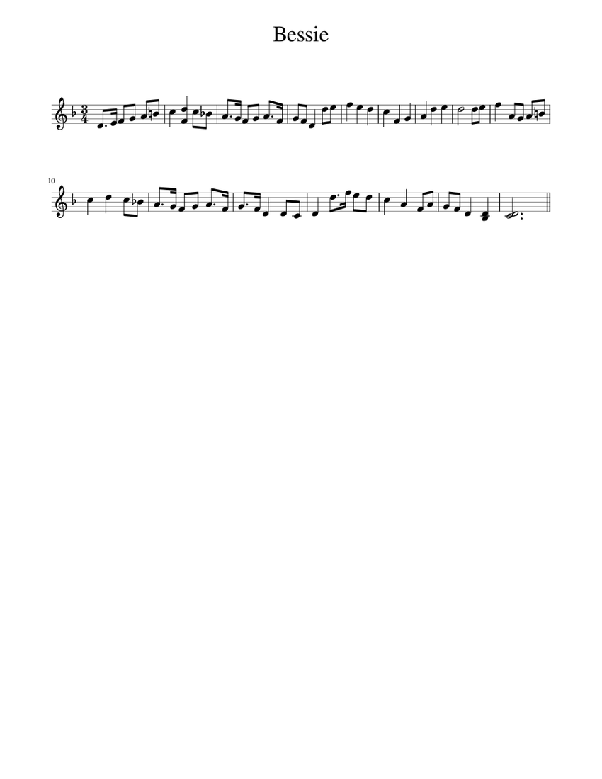 Bessie Sheet music for Piano (Solo) Easy | Musescore.com