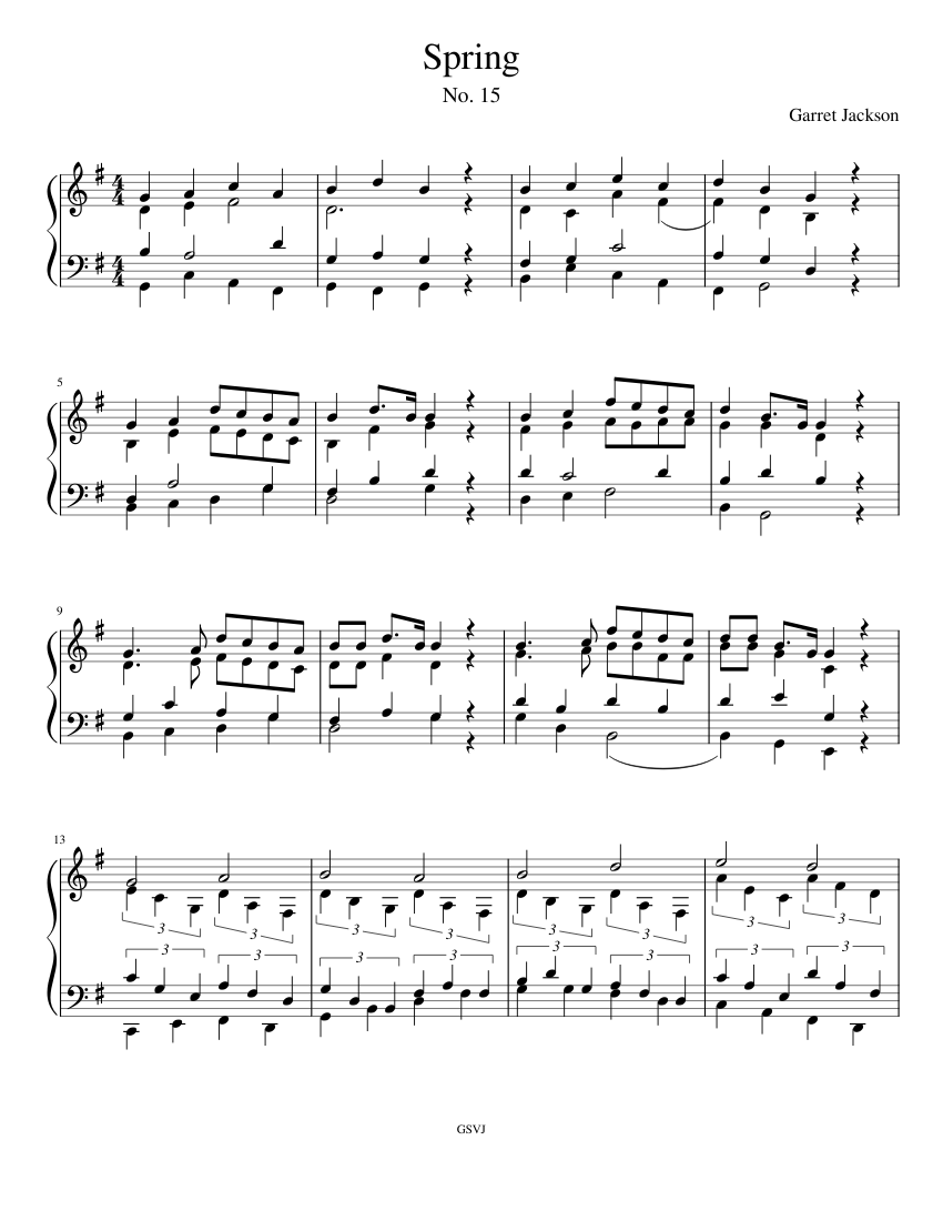 Spring Sheet music for Piano (Solo) Easy | Musescore.com