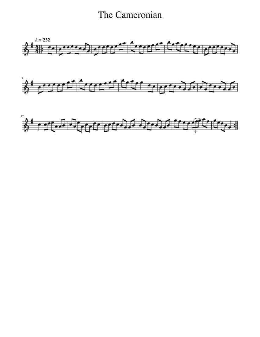 The Cameronian Sheet music for Piano (Solo) Easy | Musescore.com
