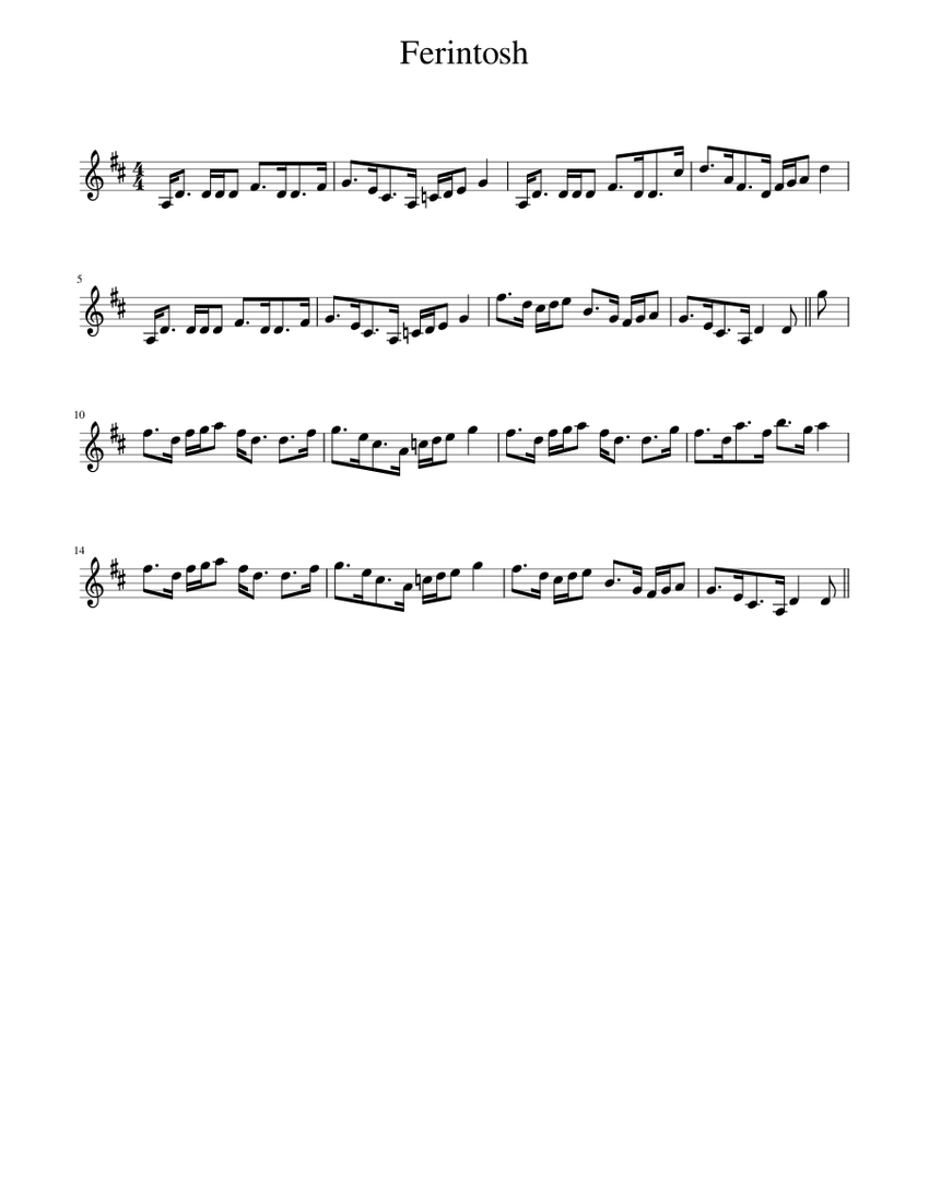Ferintosh Sheet music for Piano (Solo) | Musescore.com