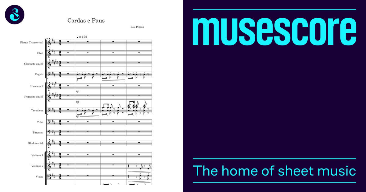 Cordas e Paus – Lou Petrus Sheet music for Trombone, Tuba, Flute, Oboe ...