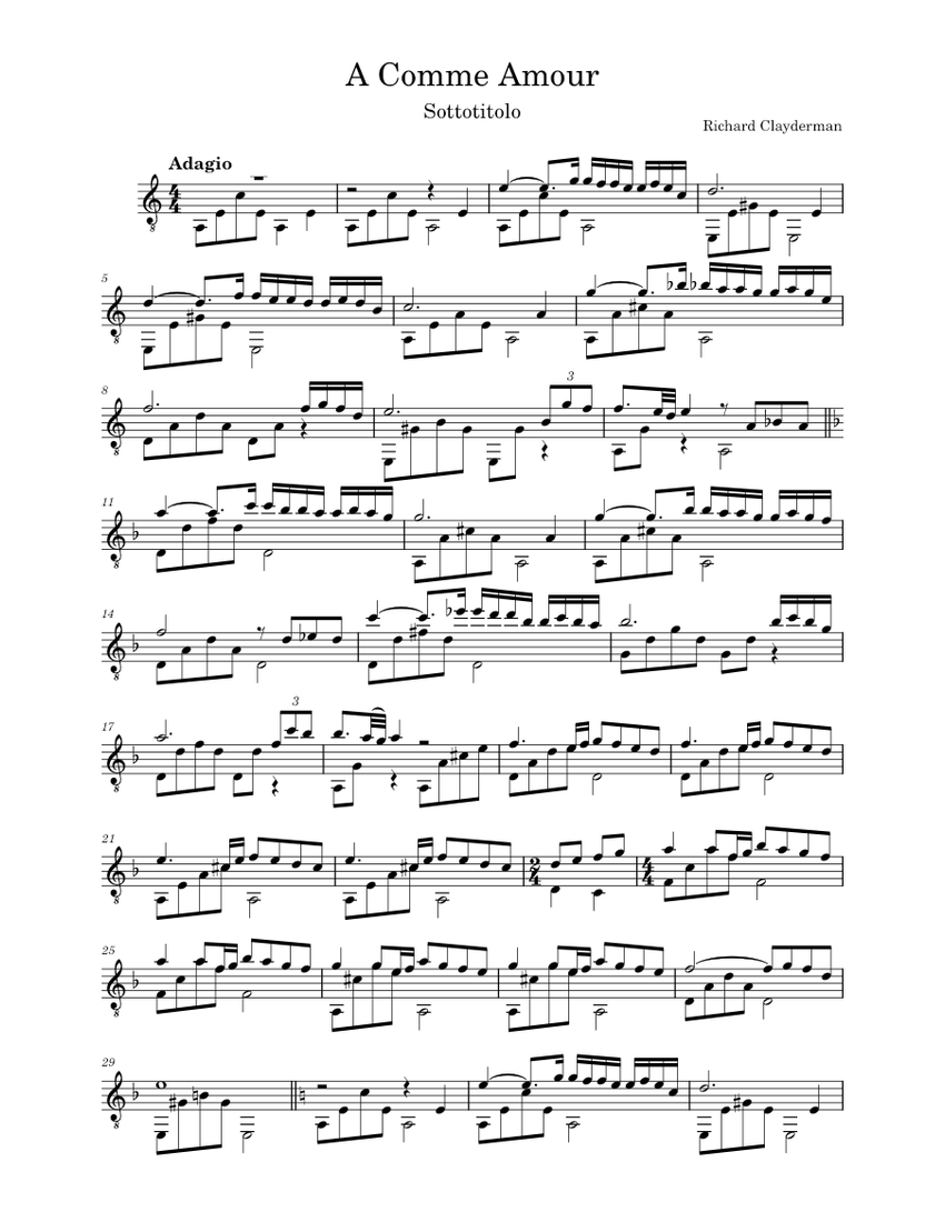 A comme amour – Richard Clayderman Richard Clayderman A Comme Amour ...