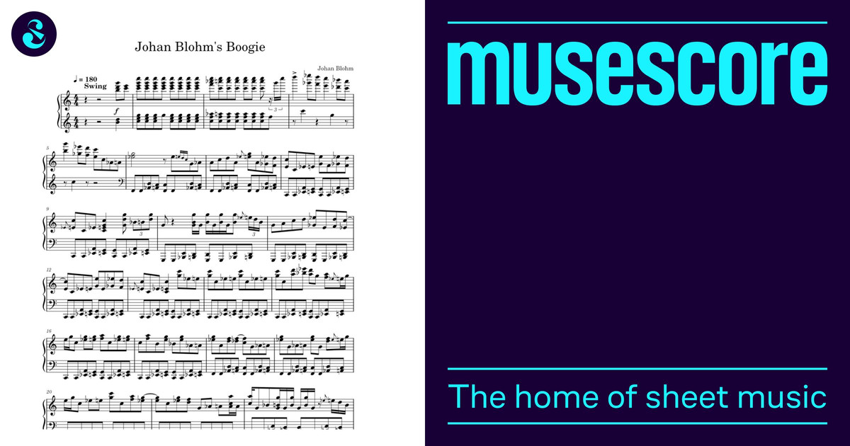 Johan Blohm's Boogie - Johan Blohm Sheet Music for Piano (Solo ...