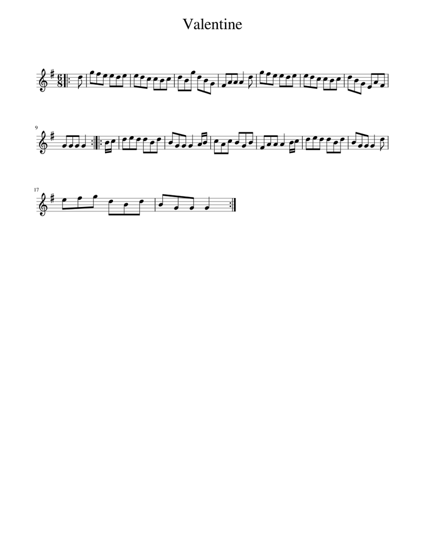 Valentine Sheet music for Piano (Solo) Easy | Musescore.com