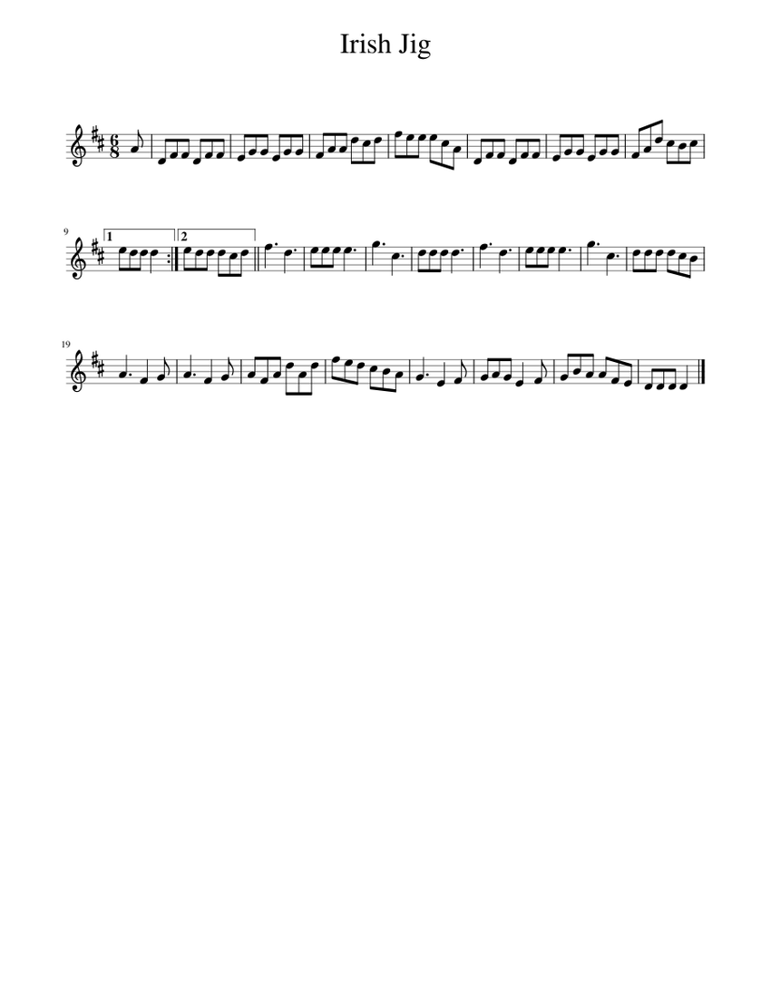 Irish Jig Sheet music for Piano (Solo) Easy | Musescore.com