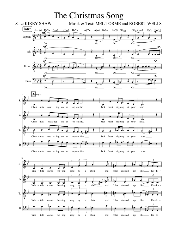 The Christmas Song Sheet music for Bass guitar (Solo) | Musescore.com