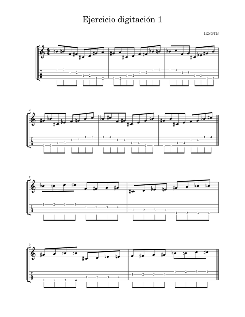 Ejercicio digitación 1 - piano tutorial