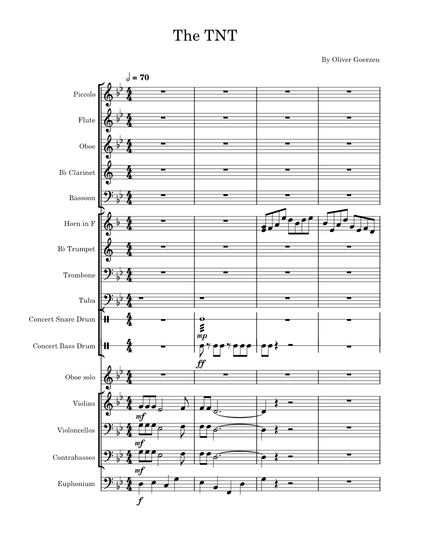 The TNT Sheet music for Trombone, Euphonium, Tuba, Flute piccolo & more ...