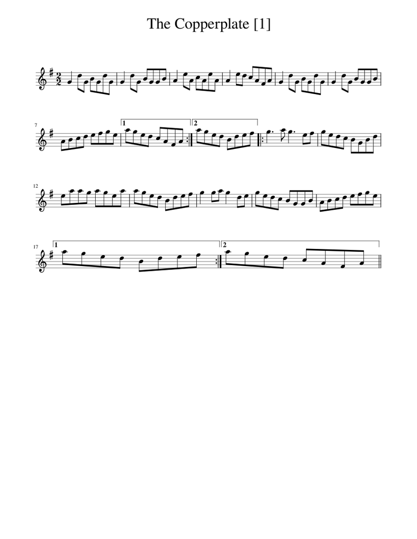 The Copperplate Sheet music for Piano (Solo) Easy | Musescore.com